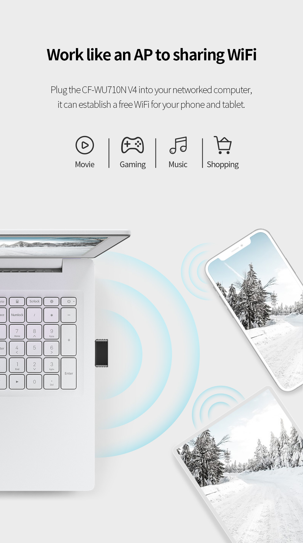 CF-WU710N V4 - Wireless Adapter - COMFAST